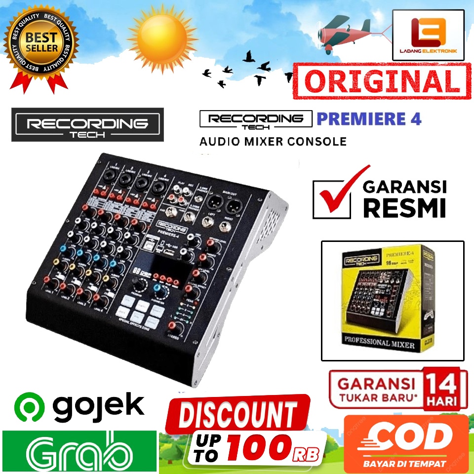 Jual MIXER RECORDING TECH PREMIERE 4 Audio Mixer Console podcast live ...