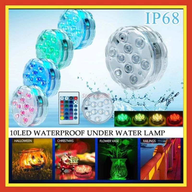 Jual Lampu Hias LED Kolam Ikan Kolam Renang Pot Vas Bunga RGB ...