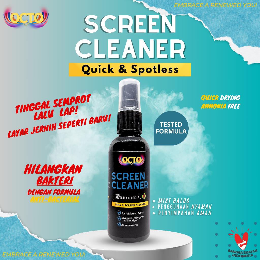 Jual OCTO Screen Gadget Cleaner Pembersih Layar HP Laptop Kacamata ...