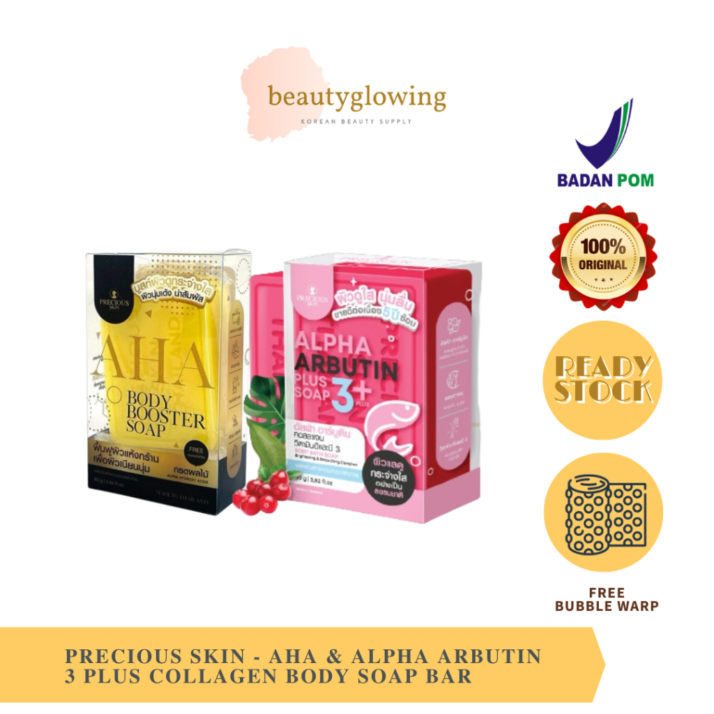 Jual PRECIOUS SKIN - AHA & ALPHA ARBUTIN 3 PLUS COLLAGEN BODY SOAP BAR ...