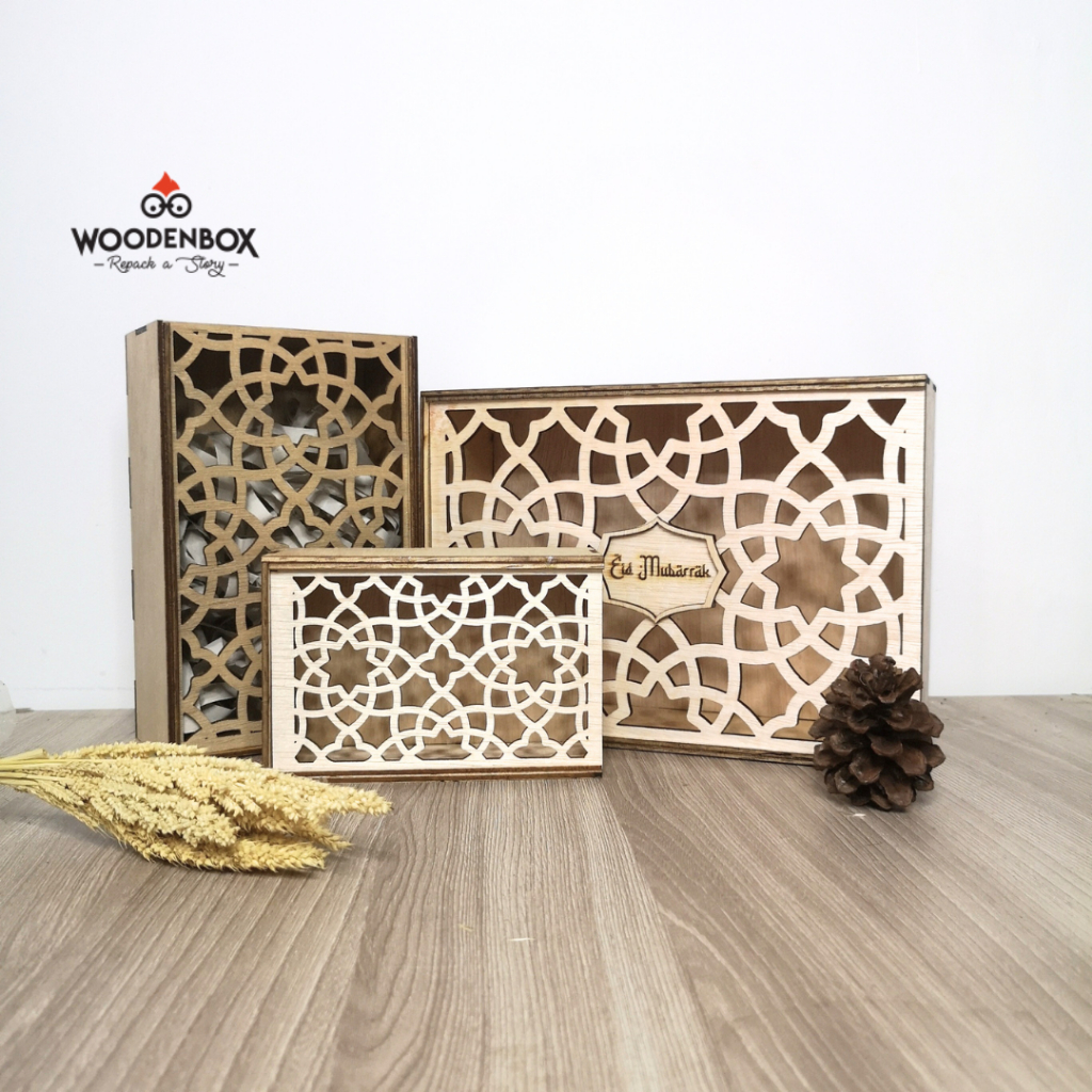Jual Box Hampers Premium Bahan Kayu Model Sliding Praktis Bisa Custom ...
