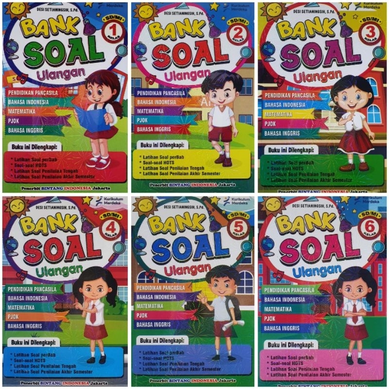 Jual Buku Bank Soal Ulangan Lengkap Untuk SD/MI Kelas 1 - 6 Kurikulum Merdeka Semester 1 & 2 ...