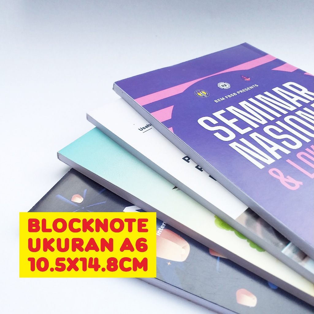 Jual BLOCKNOTE UKURAN A6 BUKU CATATAN SEMINAT KIT SEKOLAH CUSTOM DESAIN ISI 40 LEMBAR | Shopee ...