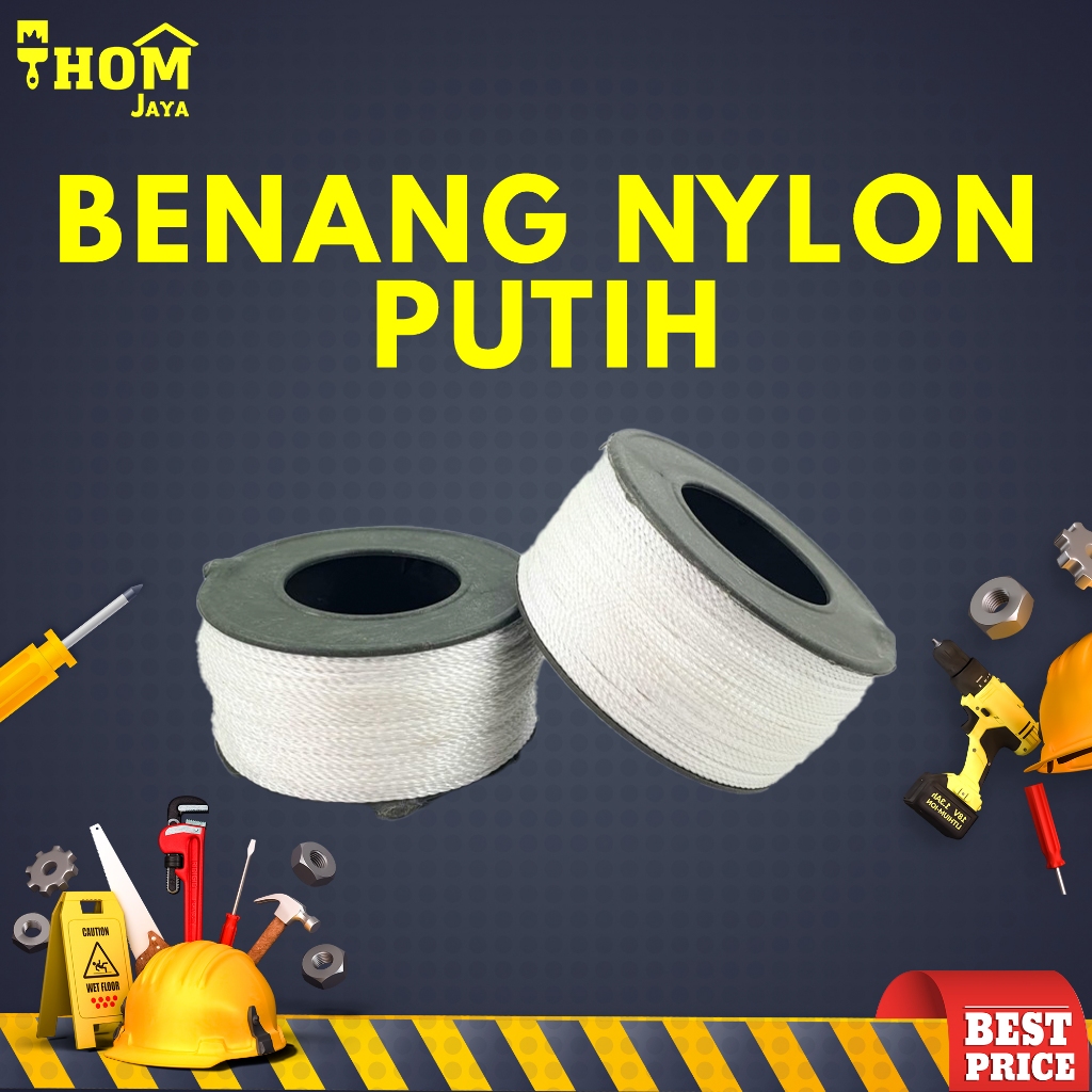 Jual BENANG NYLON / TALI NILON / BENANG NILON - PUTIH ( 50 METER ...
