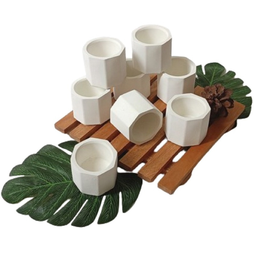 Jual Pot Lilin Semen Cor Pot Hexagonal Pot Kaktus Anti Leleh | Shopee ...