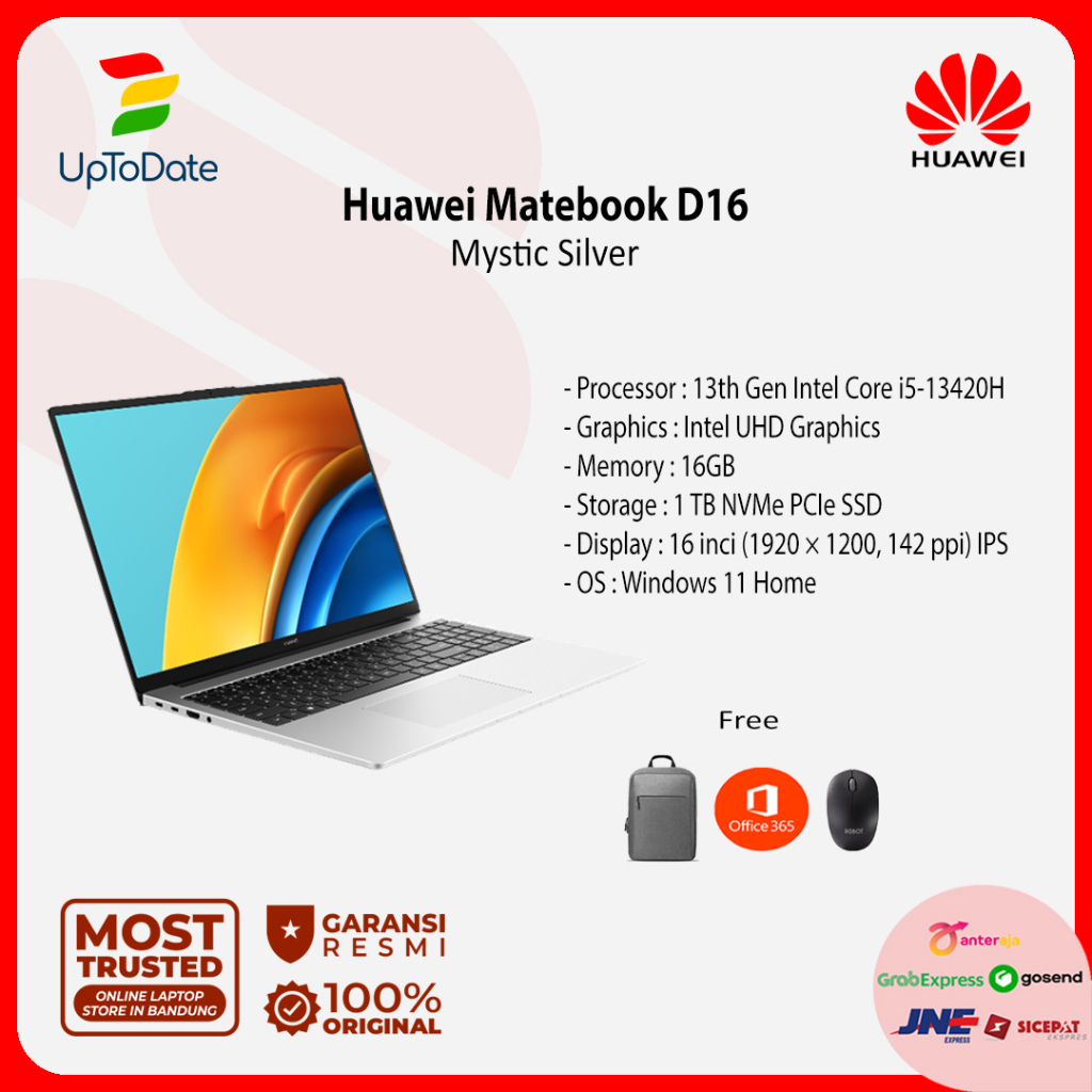 Jual Huawei Matebook D16 Intel Core i5-13420H 16GB 1TB SSD 16" WIN11 ...