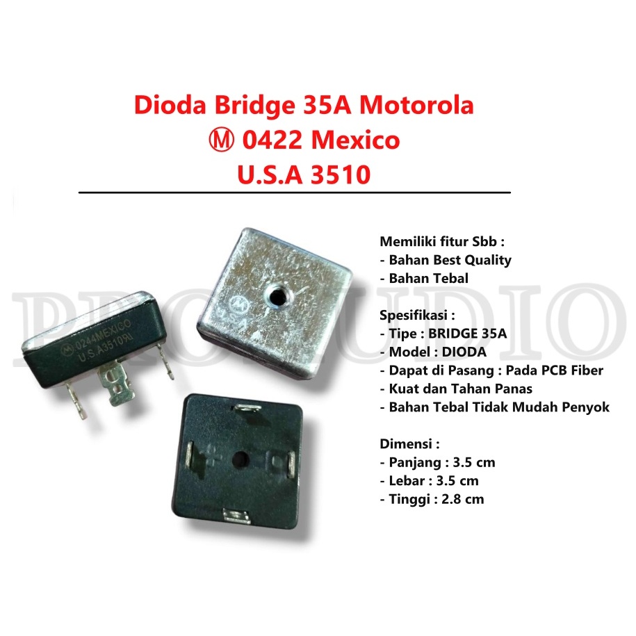 Jual DIODA BRIDGE 35 A MOTOROLA USA ASLI ORIGINAL DIODA KIPROK 35A ...
