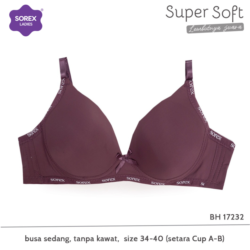 Jual Sorex Bra Busa Tanpa Kawat Kait 2 Setara Cup B BH Harian Casual Style Bra 17232 | Shopee ...