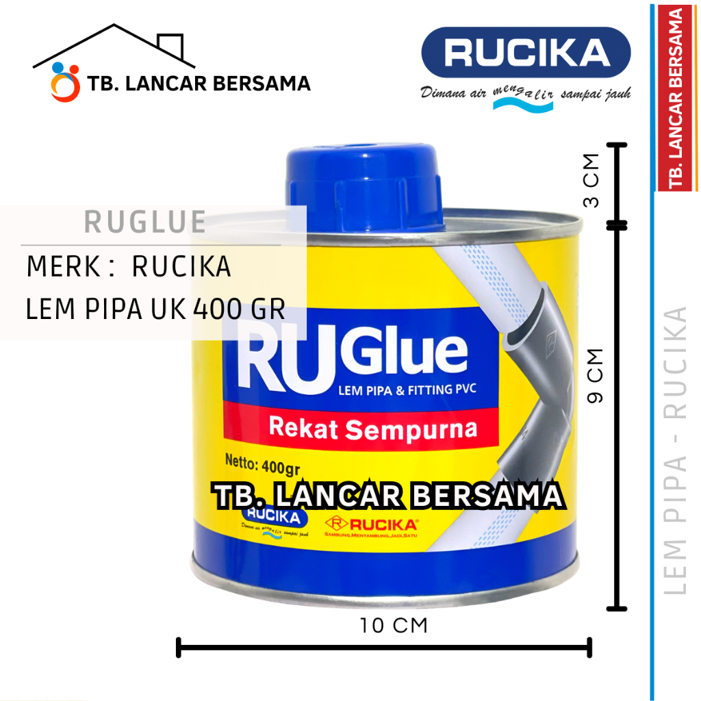 Jual LEM PIPA PVC RU GLUE 400 Gr | Shopee Indonesia