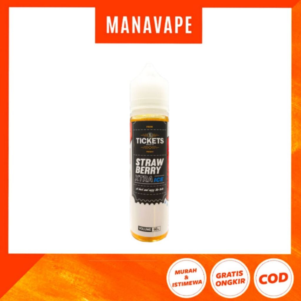 Jual TICKETS STRAWBERRY XTRA ICE 60ML | Shopee Indonesia