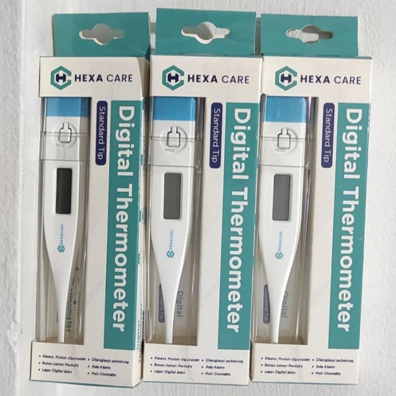 Jual Termometer Digital HEXACARE Standar Tip BONUS Baterai Tambahan ...