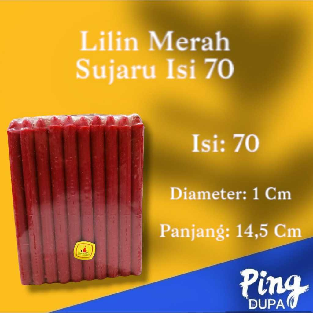 Jual Lilin Merah Sujaru Isi 70 Batang Tinggi 14 Cm Untuk Acara Gereja ...