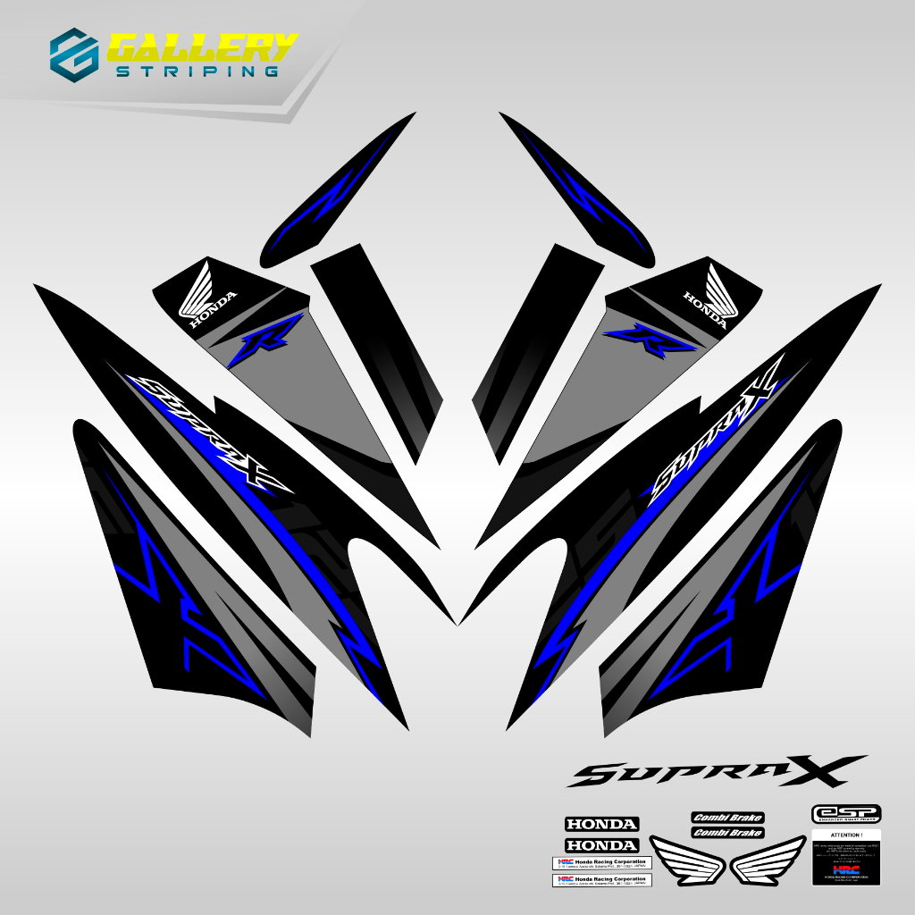 Jual Striping Supra X 125 Motif 5 Sticker Supra X 125 Batman Old Stiker ...