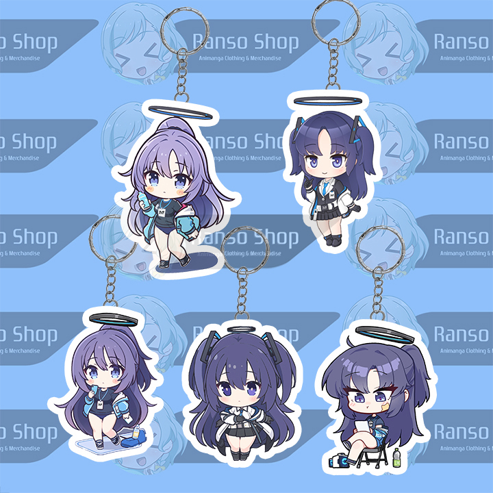 Jual Gantungan Kunci Blue Archive Yuuka UV 2 Sisi Laser Cutting Premium ...