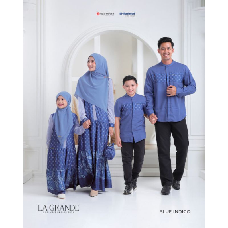 Jual SARIMBIT 2024 LA GRANDE by Yasmeera (Blue Indigo) | Shopee Indonesia