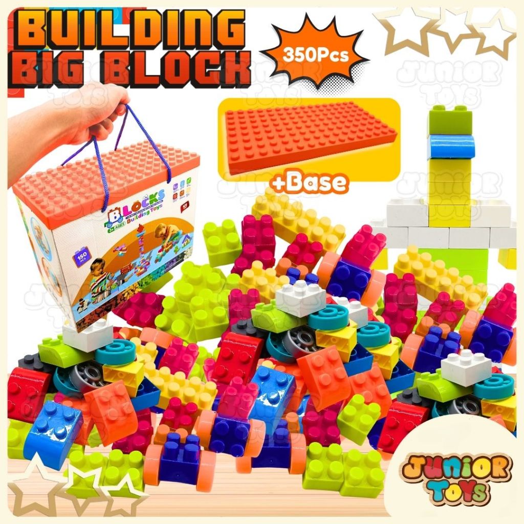 Jual Mainan Balok Susun Block Toys Bonus Tatakan Base Plate Permainan ...