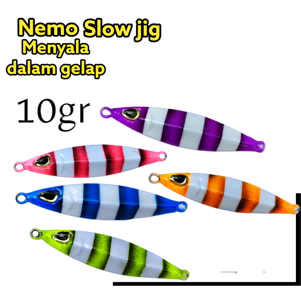 Jual umpan micro jig 10g micro kiler nemo menyala dalam gelap ful gid ...