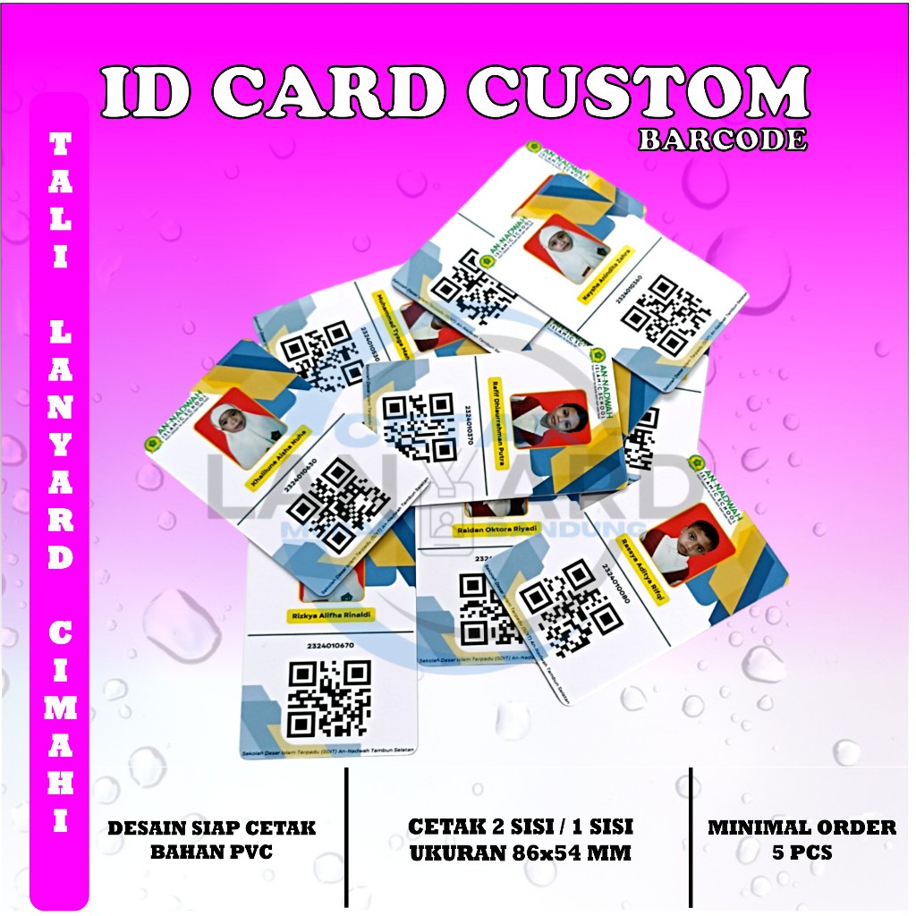 Jual CUSTOM BARCODE ID CARD PVC KETEBALAN 0,09 mm/CETAK KARTU ...