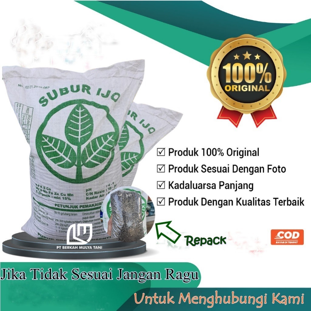 Jual 1 Kg Pupuk Organik Padat Buah Dan Sayuran Subur Ijo Slow Release ...