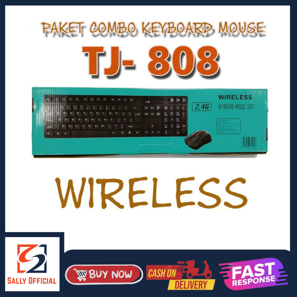 Jual TJ 808 Wireless Keyboard And Mouse Combo TJ808 Keyboard Mouse Set ...