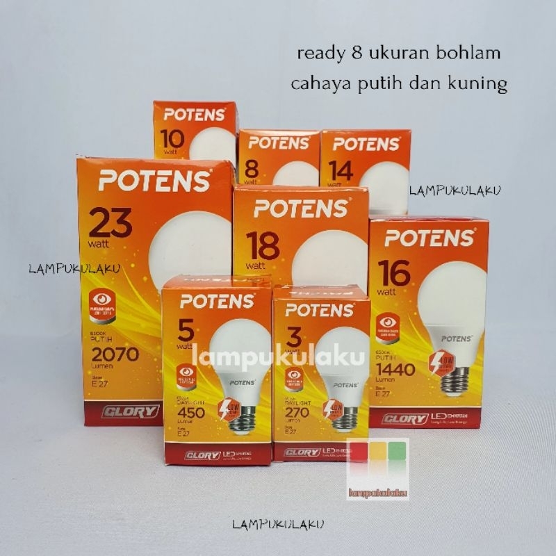 Jual Lampu Bohlam Potens LED 3W 5W 8W 10W 14W 16W 18W 23W 30W (cahaya ...