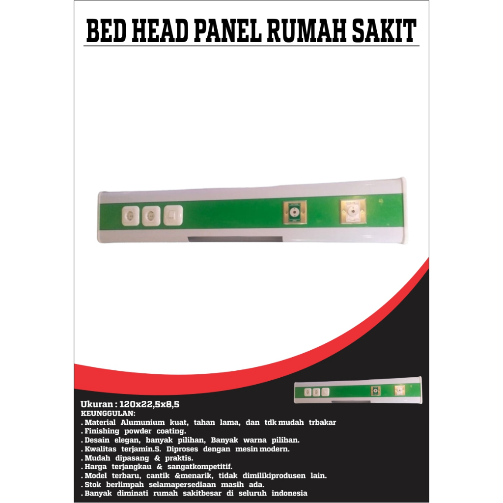 Jual BED HEAD PANEL UNIT RUMAH SAKIT - LENGKAP DENGAN LAMPU RUANGAN ...