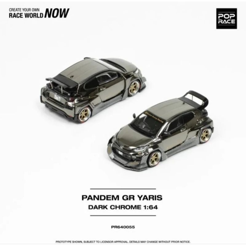 Jual POP RACE PR640055 PANDEM GR YARIS DARK CHROME GOLD RIMS | Shopee ...