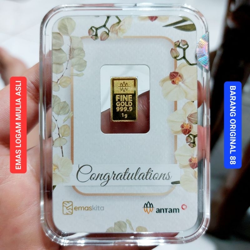Jual KADO HADIAH UCAPAN SELAMAT CONGRATULATIONS EMAS ANTAM 1 GRAM ...