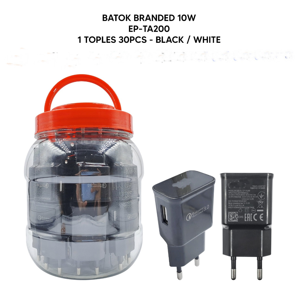 Jual ADAPTOR EP-TA200 BLACK BRANDED TOPLES (HARGA PER 1PCS) ( BELI 30PCS FREE TOPLES ) | Shopee ...