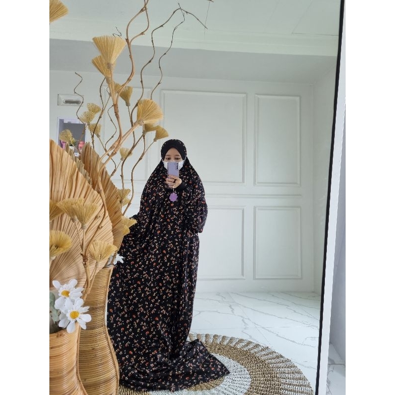 Jual Mukena terusan hadramaut motif melayu | Shopee Indonesia