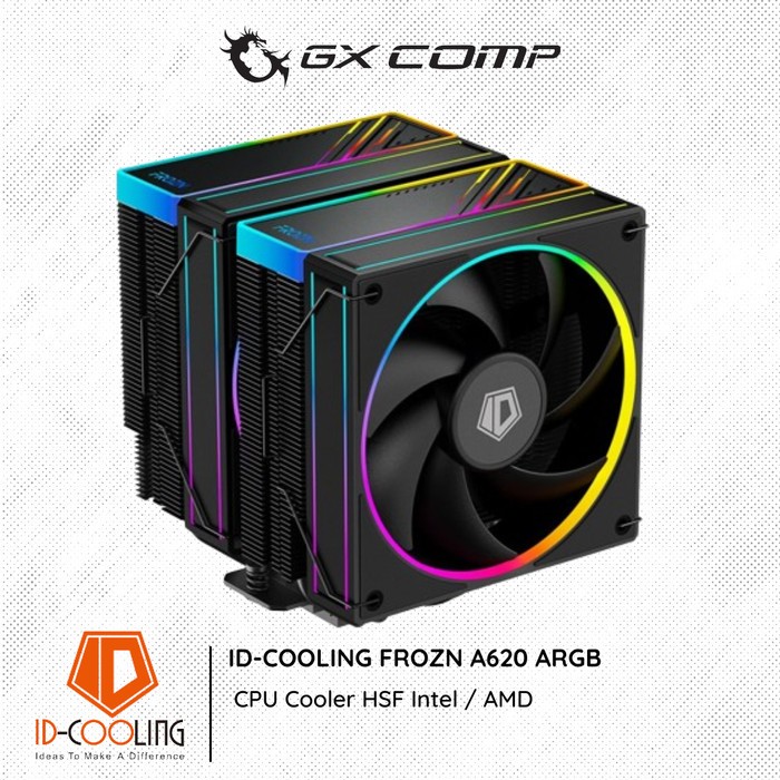 Jual ID-COOLING FROZN A620 ARGB | CPU Cooler HSF Intel / AMD | Shopee ...