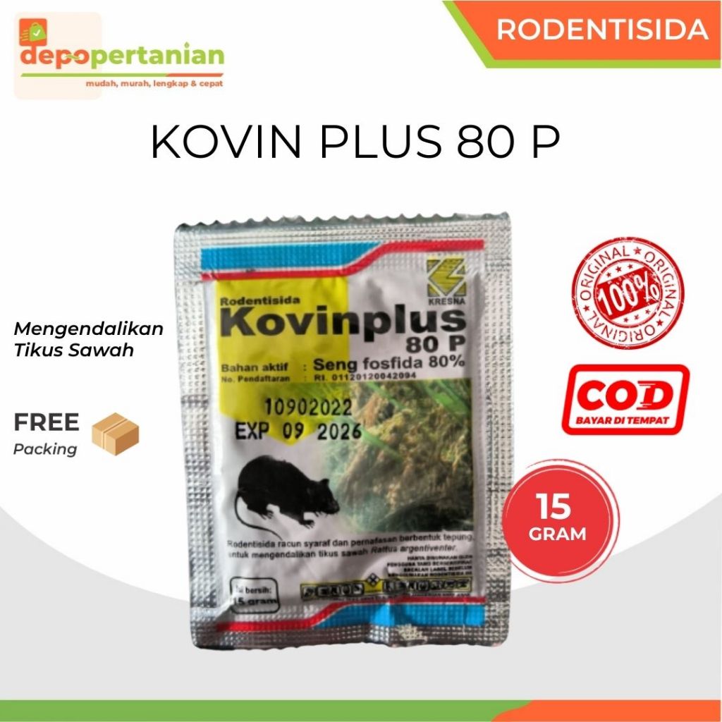 Jual Depo Pertanian - Racun Tikus Kovinplus 80 P 15 gram Rodentisida ...