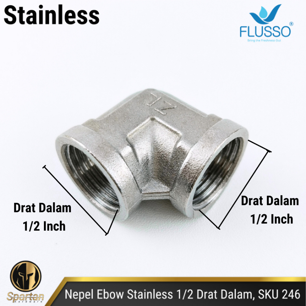 Jual Sambungan Pipa Kran Nepel T Tee Shower Kloset Sok Double Kni Keni Elbow Fitting Stainless ...