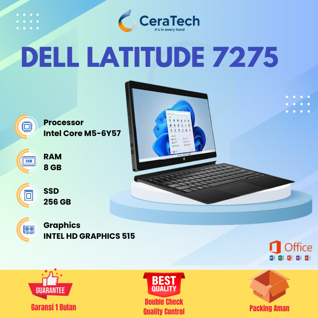 Jual Laptop Dell Latitude 7275 M5 GEN 6 RAM 8 GB SSD 256GB | Shopee ...