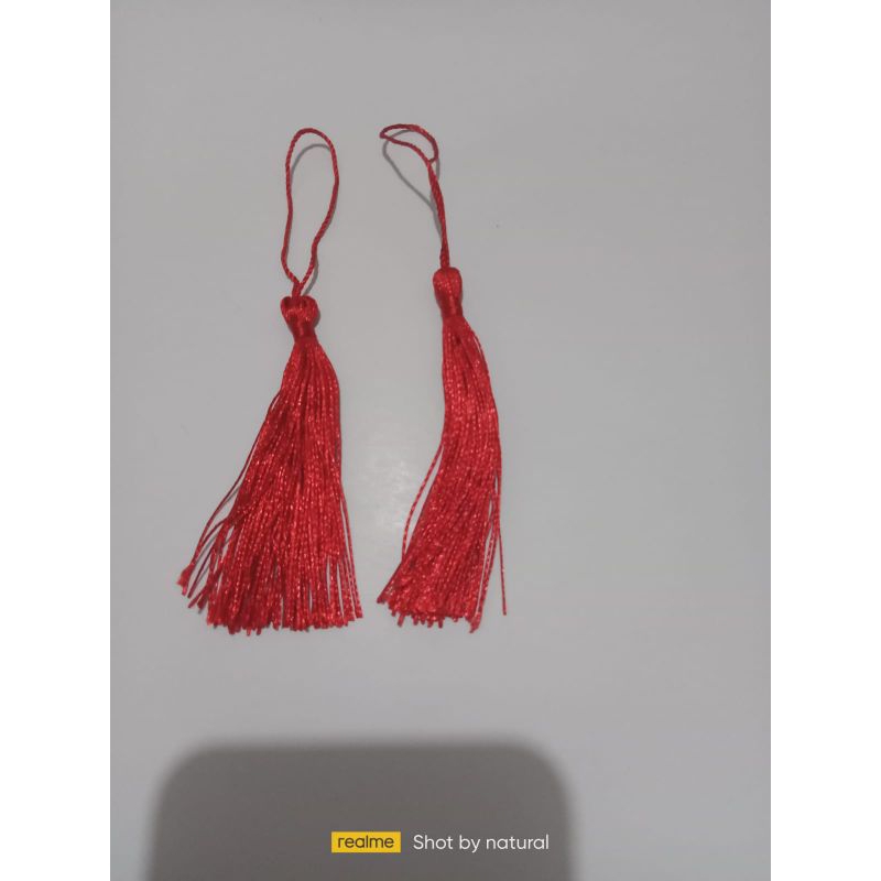Jual (1pcs) tassel benang rumbai tasel hangtag hang tag, lampion, imlek ...