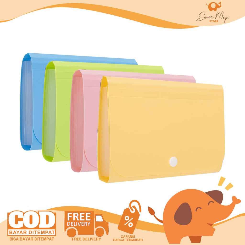 Jual Deli E5561 Expanding File Snap A6 -13P / Map Dokumen 13 Pocket ...