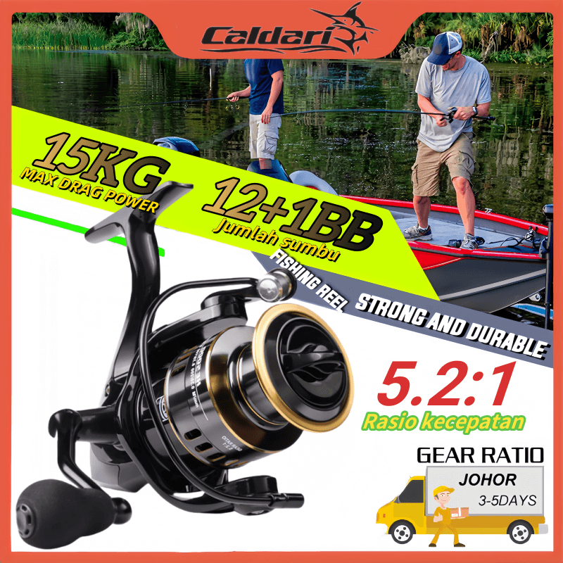 Jual ⭐Spot Indonesia⭐ COD fishing reel baitcaster fly black metal drum ...