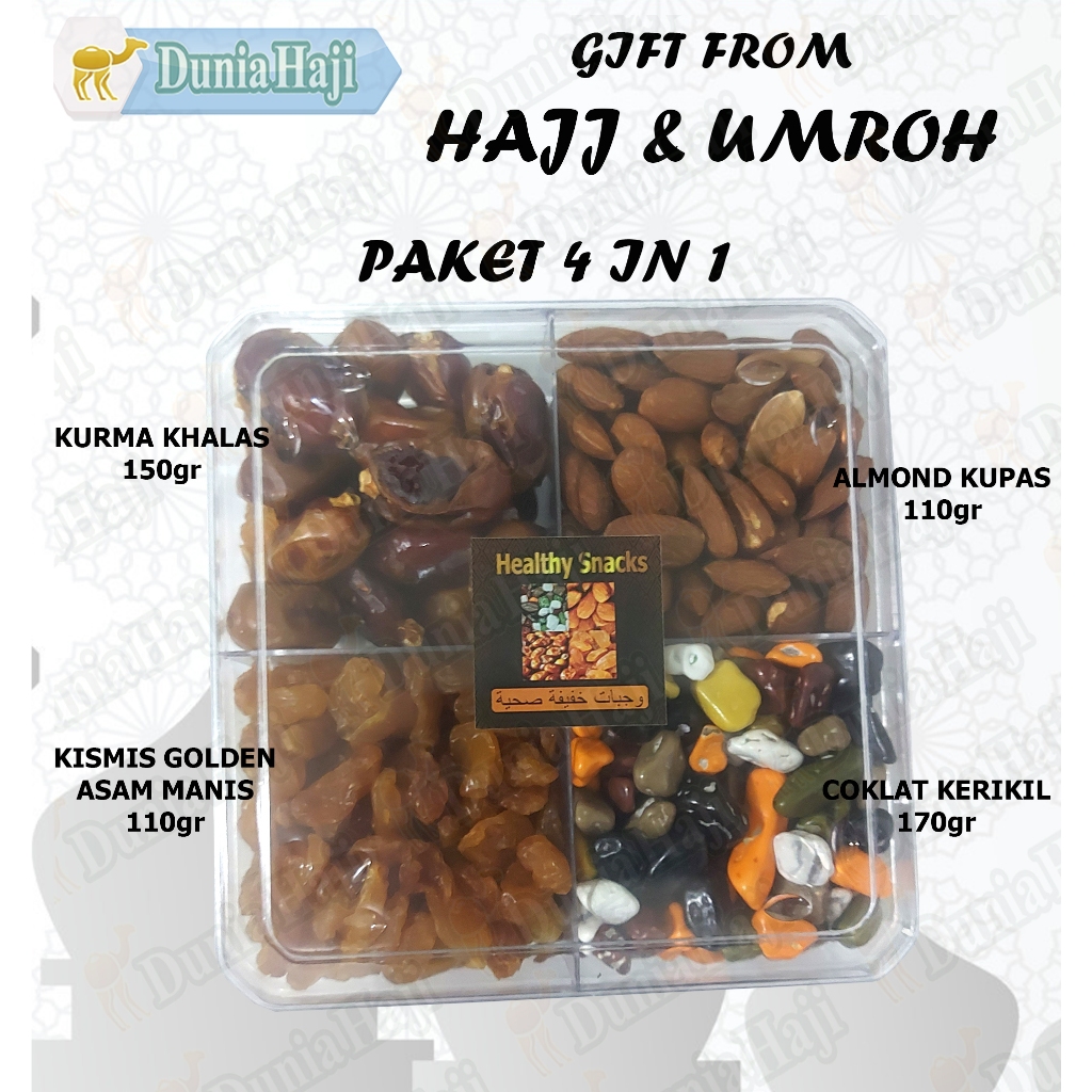 Jual PAKET OLEH-OLEH UMROH HAJI 4 IN 1 Gift Souvenir Hadiah sekat 4 isi ...