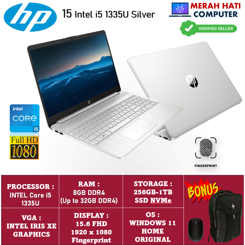 Jual LAPTOP HP SLIM 15 INTEL i5 1335U 32GB 2TBGB 15.6 FHD IPS FP ...