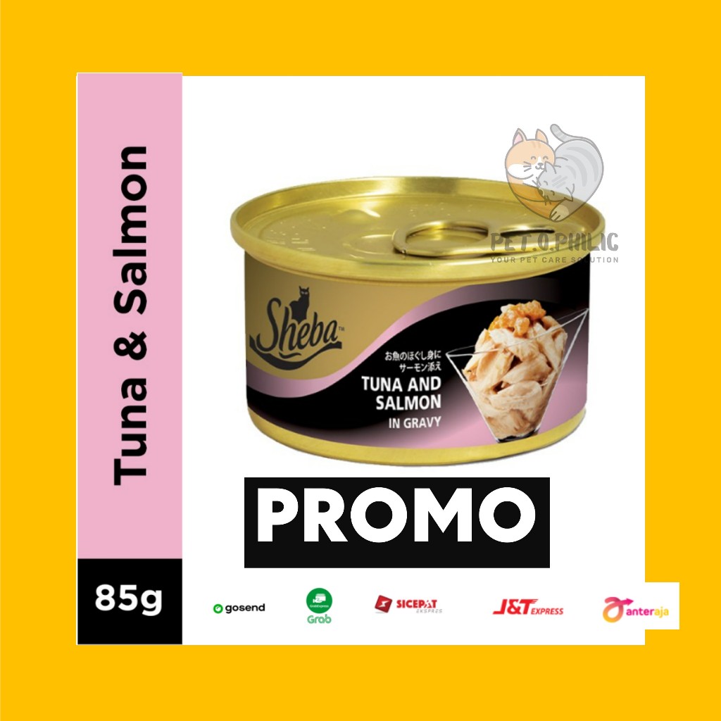 Jual Sheba Kaleng Tuna Salmon Makanan Kucing Basah Can 85 gr | Shopee ...