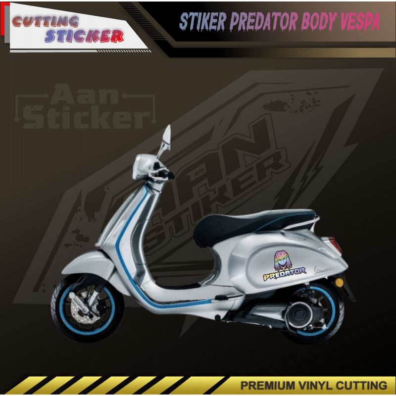 Jual stiker predator bodi motor vespa scoopy scooter stiker cutting ...
