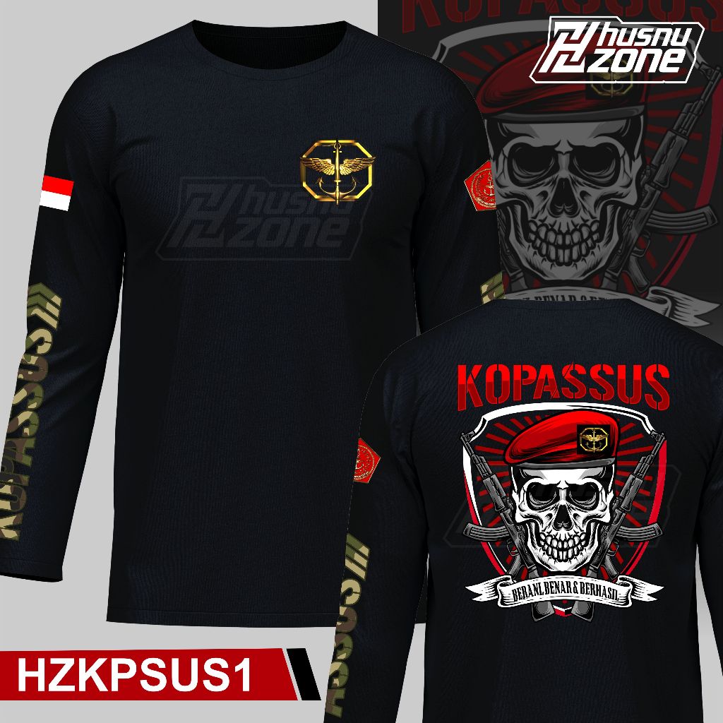 Jual Kaos Militer Tentara Kopassus Baret Merah Elit Force Army Korps ...