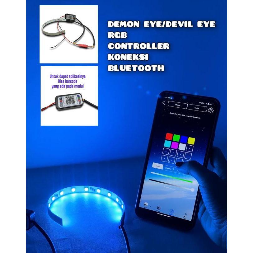 Jual LAMPU LED ALIS DEMON EYE LAMPU DEVIL EYE RGB CONTROLLER KONEKSI ...