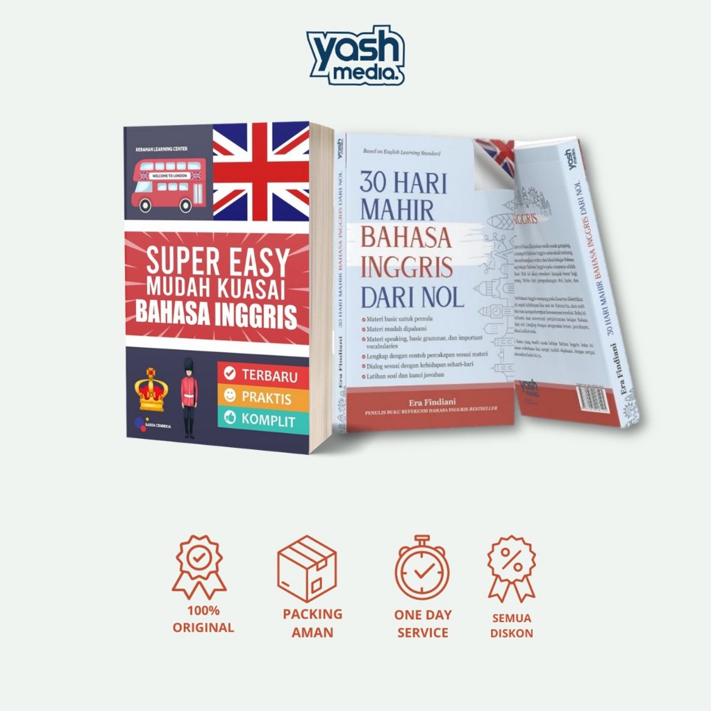 Jual Paket 2 Buku Super Easy Bahasa Inggris + 30 Hari Mahir Bahasa Inggris Dari Nol - Garda ...