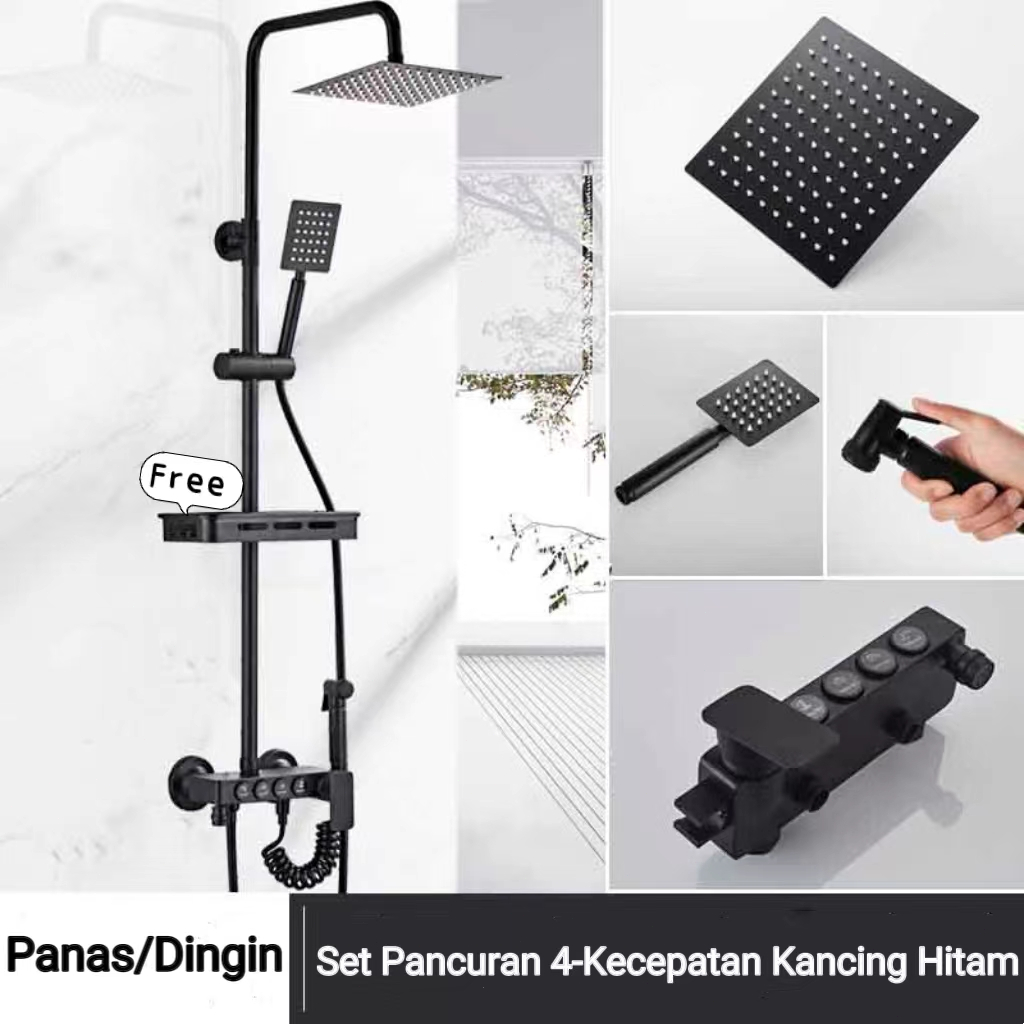 Jual 4 Dalam 1 Shower Tiang Set Panas-Dingin/Set Shower Empat Kios ...