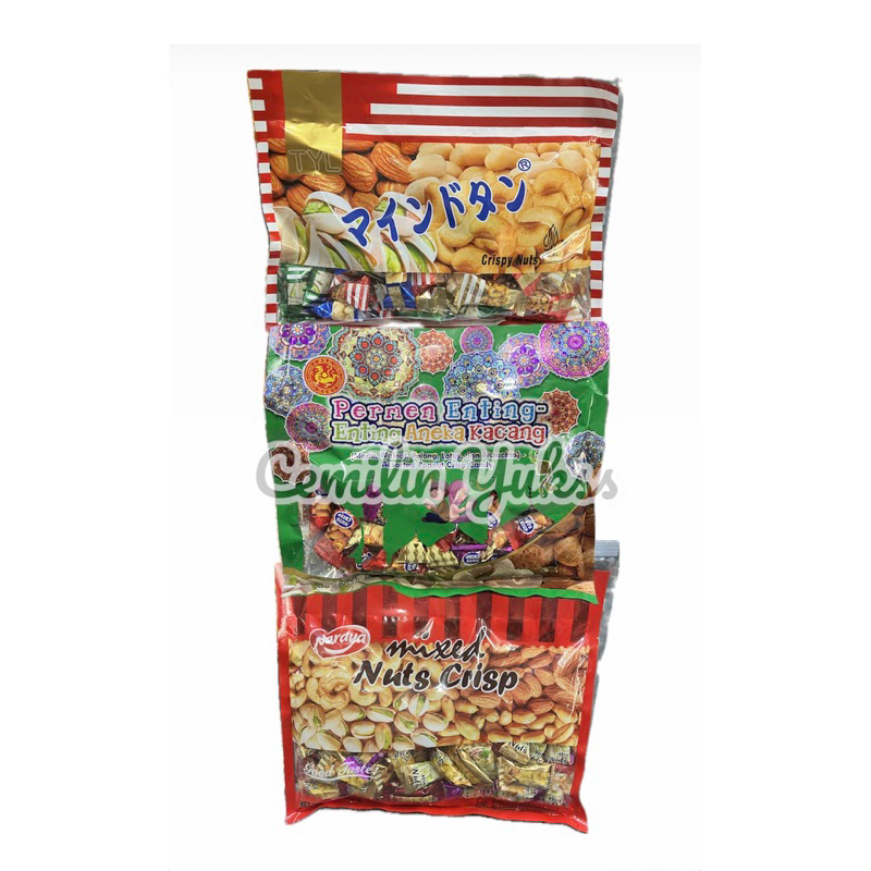 Jual TYL Crispy Nuts Candy 400g Permen Enting Enting Gepuk Naraya Mixed ...