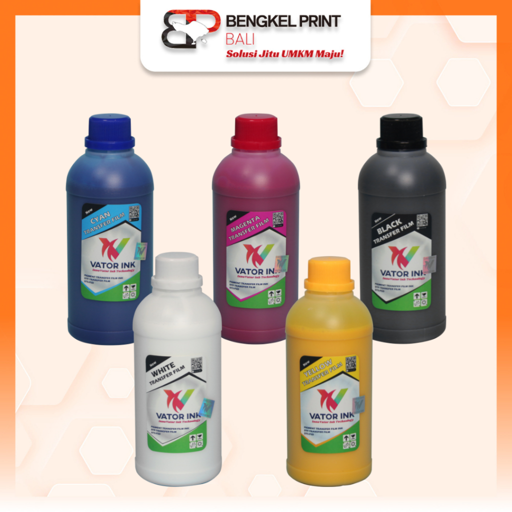 Jual Tinta Vator DTF 500ml CMYKW | Hasil Pekat Cerah | Sablon DTF ...