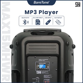 Jual BareTone Speaker Portable MAX15MHWR Speaker Bluetooth 15 Inch Mini ...
