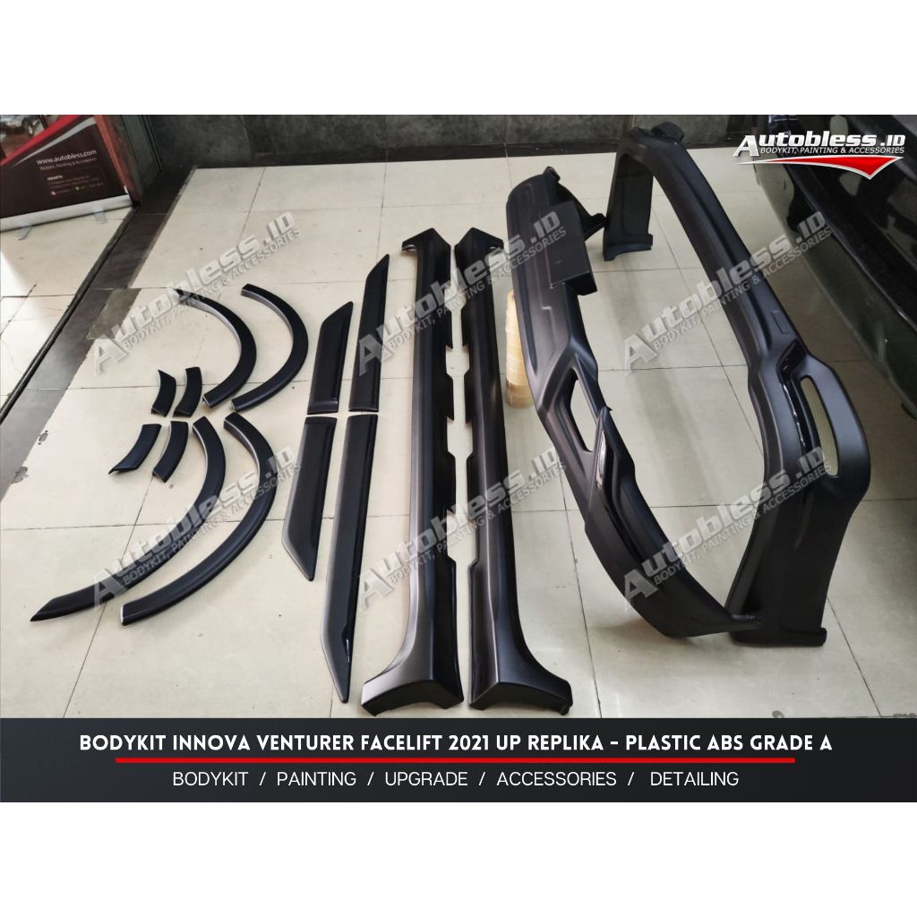 Jual Side Skirt Innova Venturer Facelift 2021 Up Replika Plastic ABS ...