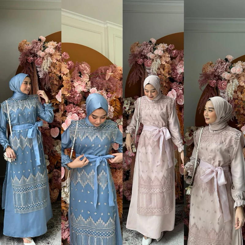 Jual LAYYA DRES OUTER TILLE Motif Mengikuti Stok MIX ORGANZA/GAMIS TILE ...